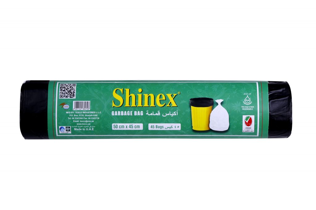SHINEX GARBAGE ROLL 50 X 45 CM ( 50 Sheet X 24 Roll ) Black Color | Tesco